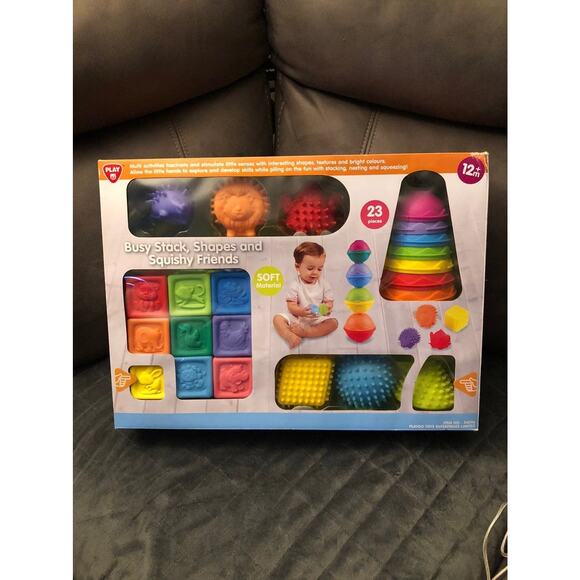 PlayGo LTD | Toys | Playgo Busy Stack Shapes Abd Squishy Friends | Poshmark